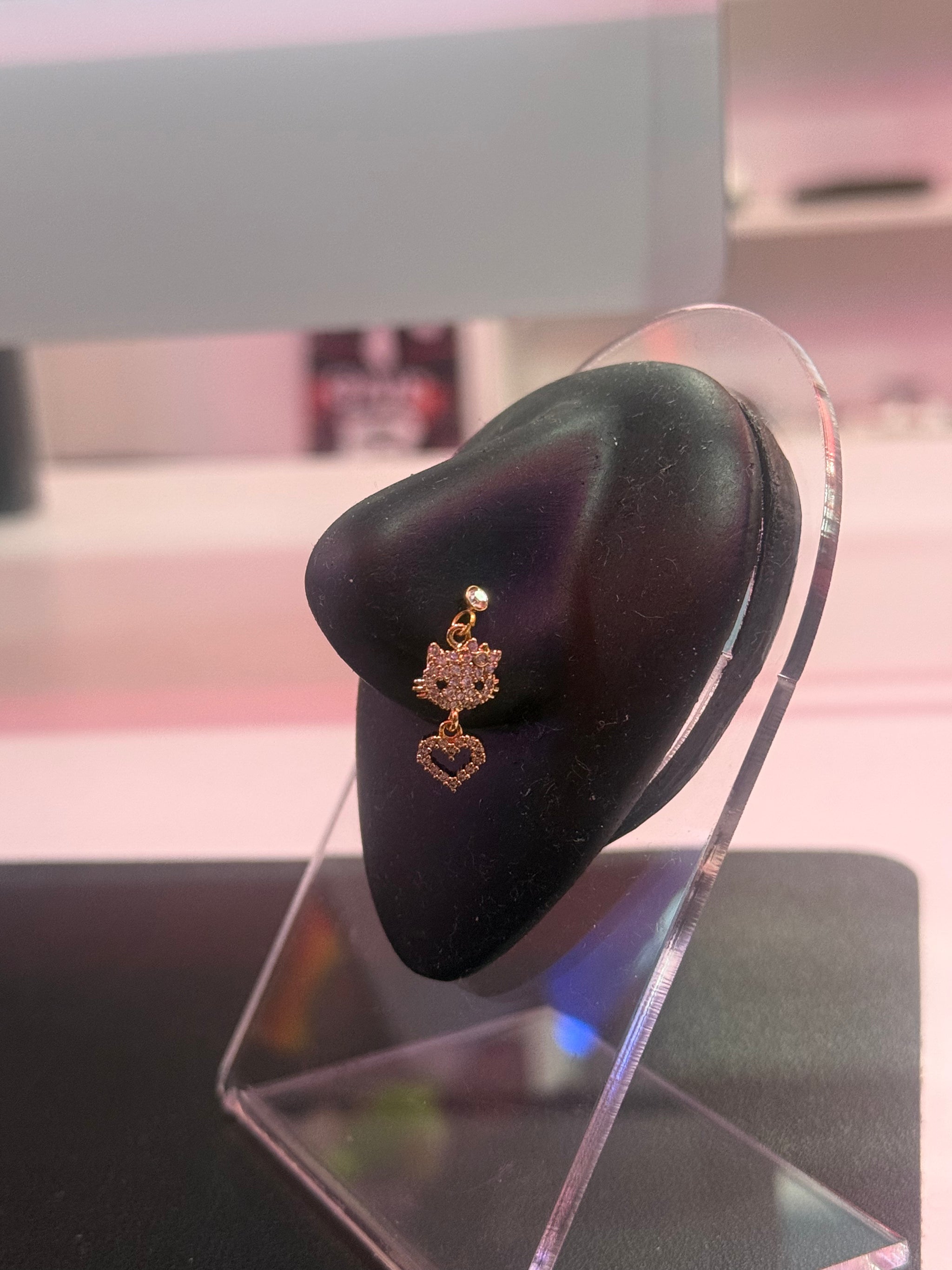 Hello Kitty Heart Nose Piercing